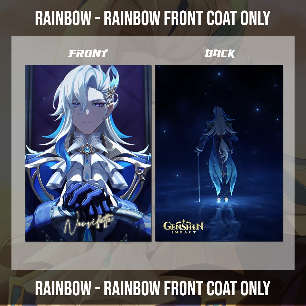 Genshin Impact Neuvillette Fontaine Anime Themed Merch (Photocards, Art ...