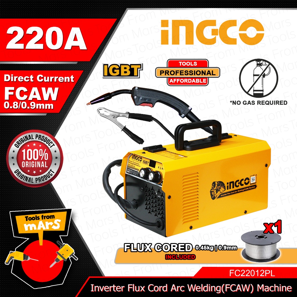 Ingco 220A Inverter Migweld Flux Cord ARC Portable Welding Machine IGBT ...