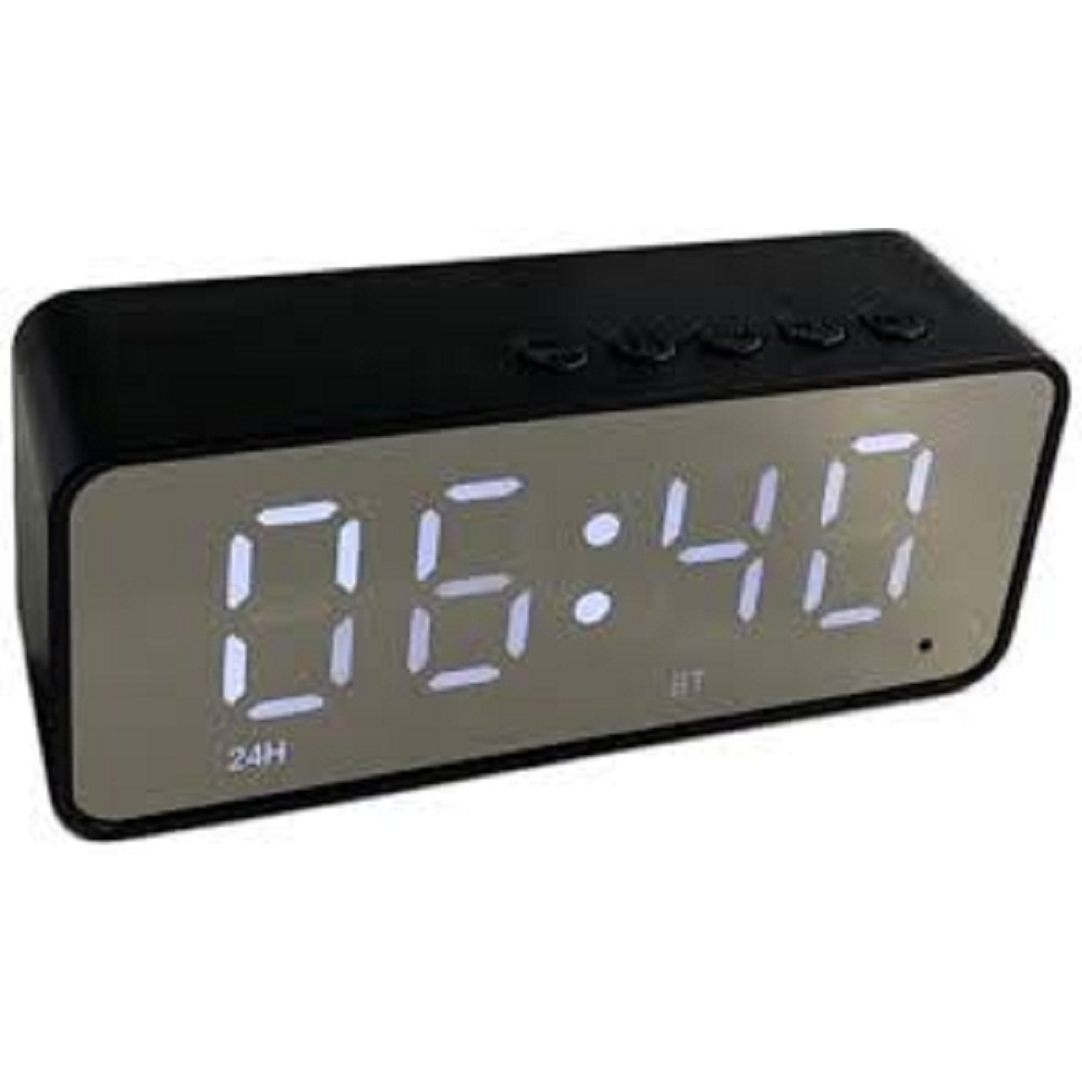 Bluetooth Speaker LED Digital Alarm Clock With FM Radio LED Mirror ...