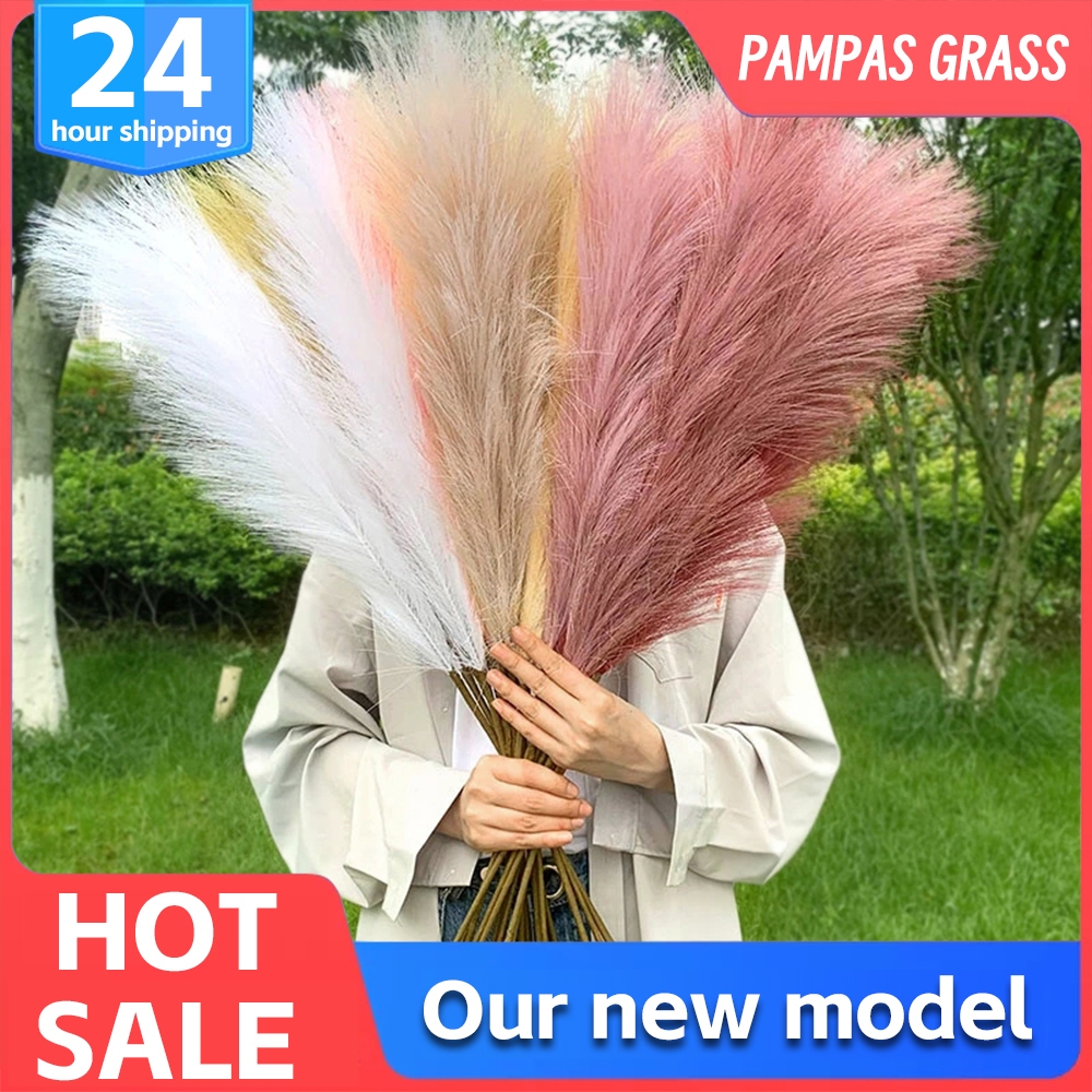 Afutre Faux Pampas Flowers Decor 12pcs 56CM Tall Fake Pompas Floral ...