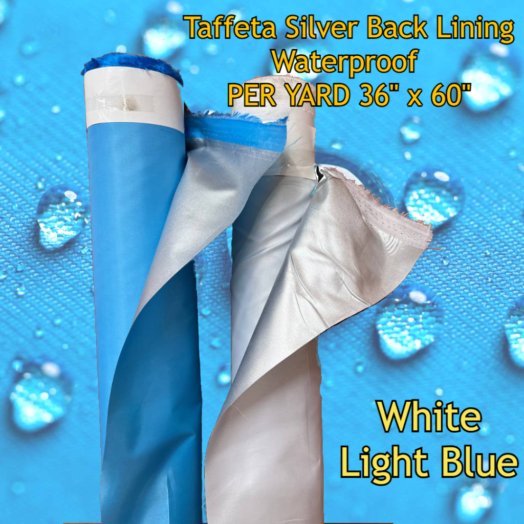Taffeta Nylon Silver Back Lining SBL Water Resistant Waterproof SOLD ...