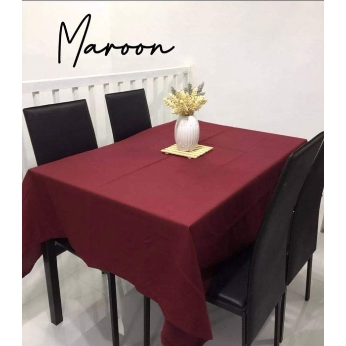 PLAIN TABLE CLOTH 4/6/8/10 seater Geena | Shopee Philippines