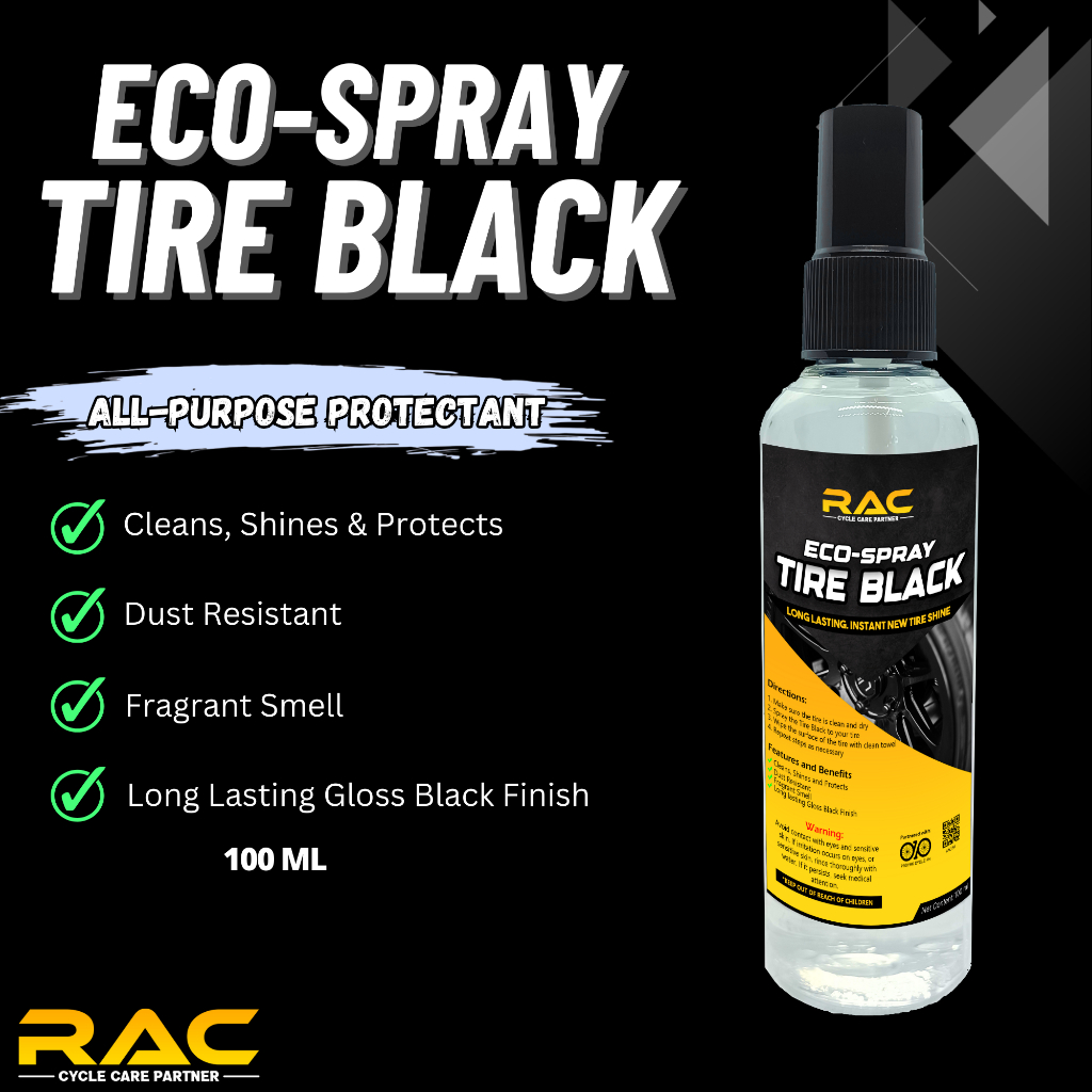 RAC Tire Black 100ML Bike/Motorcycle/Car | Shopee Philippines