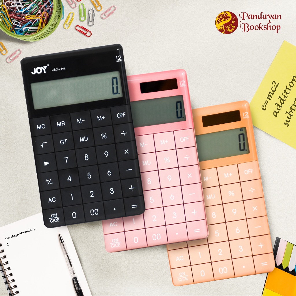 Joy JEC-2142 Electronic Calculator 12 Digits Dual Power Source | Shopee ...