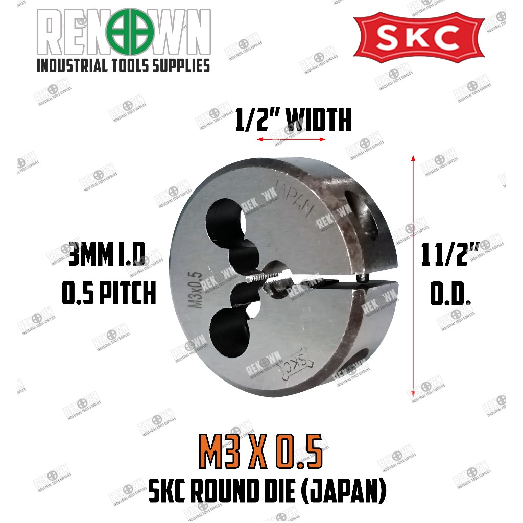 SKC Adjustable Round Die Japan Carbon Steel Assorted Metric English Sizes ( 1-1/2 OD ) | Shopee ...