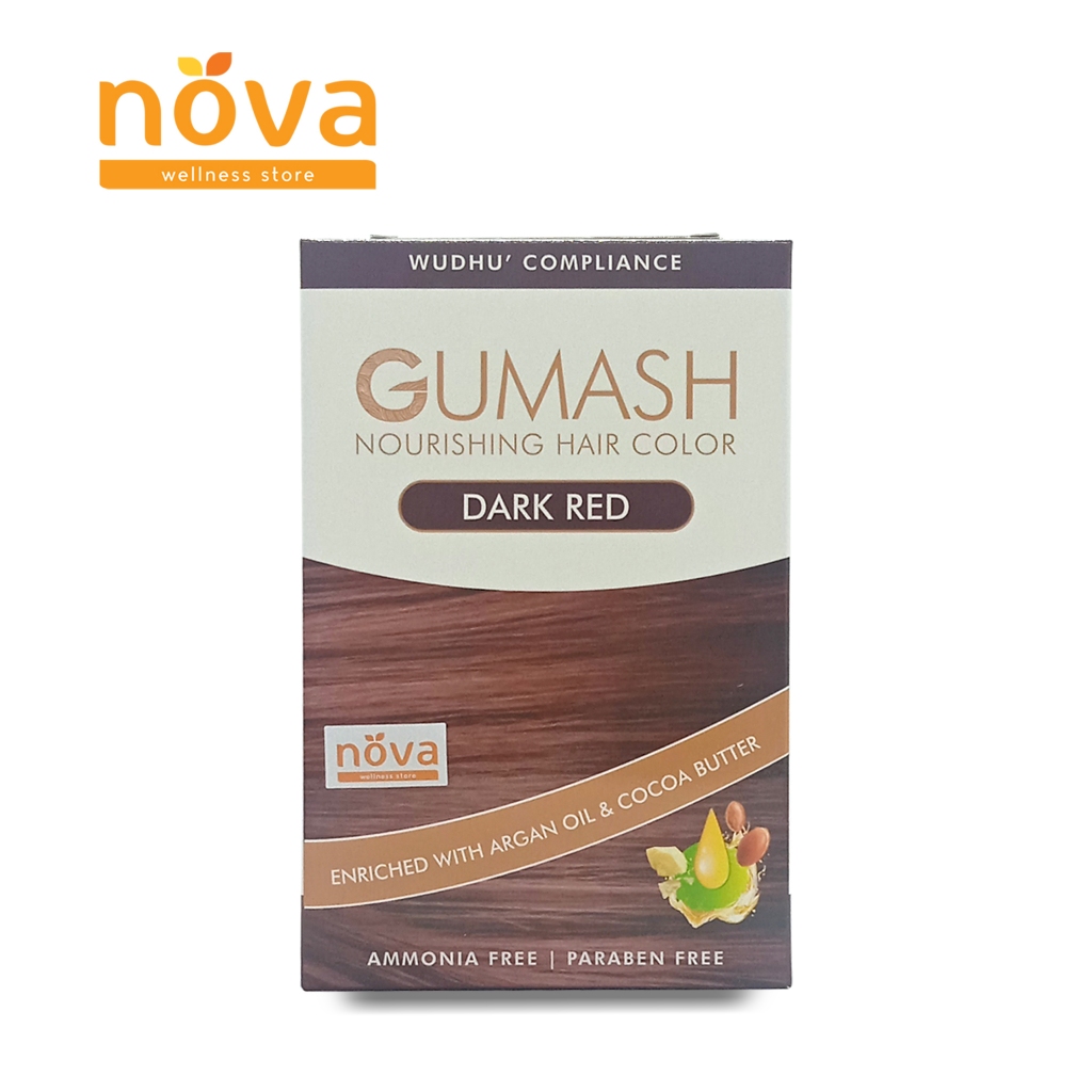 Gumash Nourishing Hair Color Dark Red (box) | Shopee Philippines
