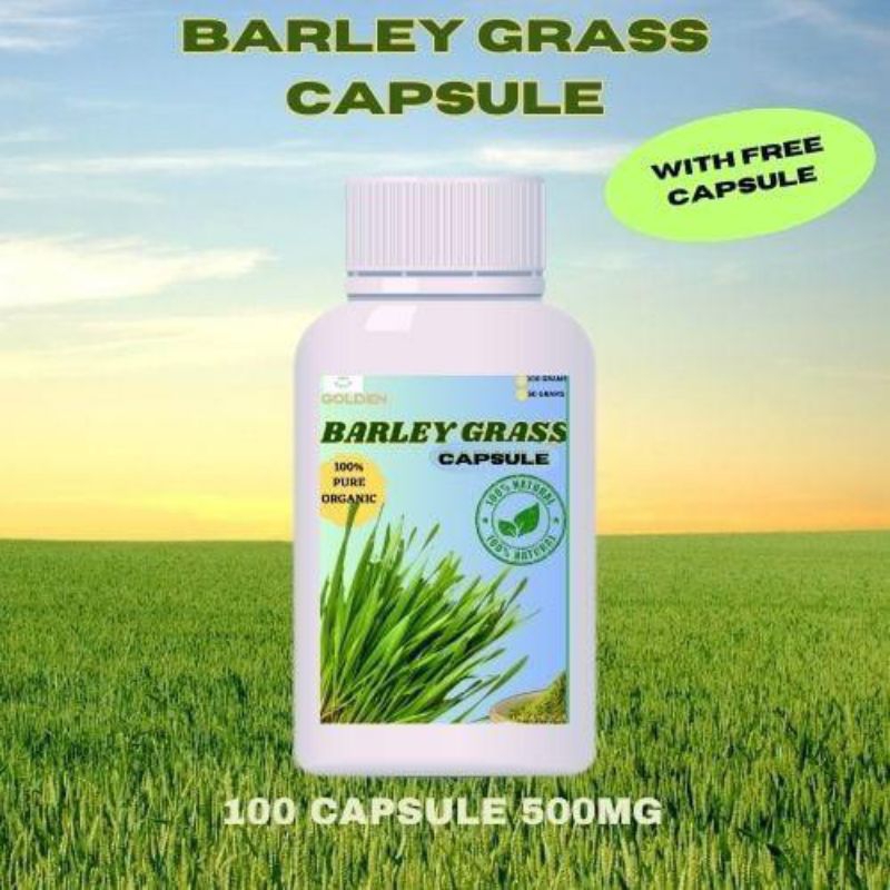 ORIGINAL PURE ORGANIC BARLEY GRASS CAPSULE 100PCS/500MG + FREE12 ...