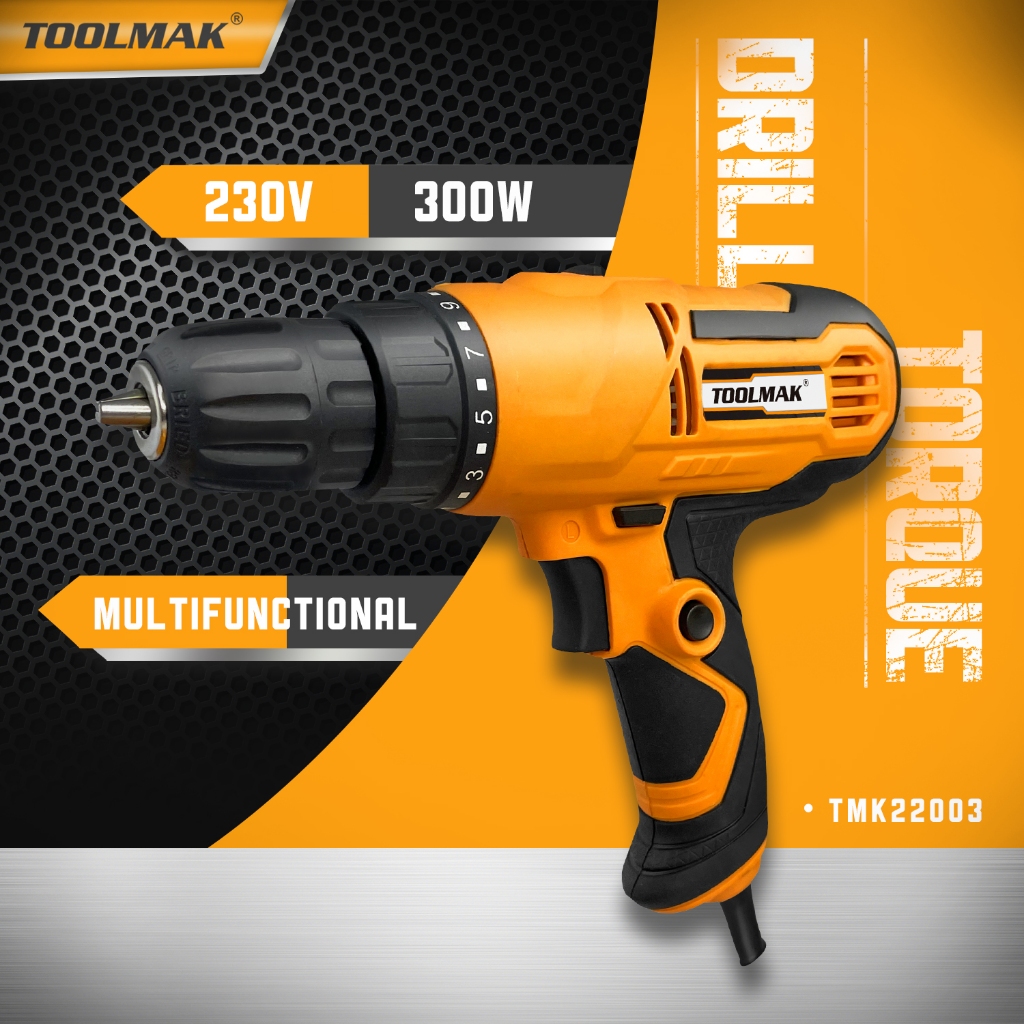 TOOLMAK TORQUE DRILL 650W/230V (TMK22003) | Shopee Philippines