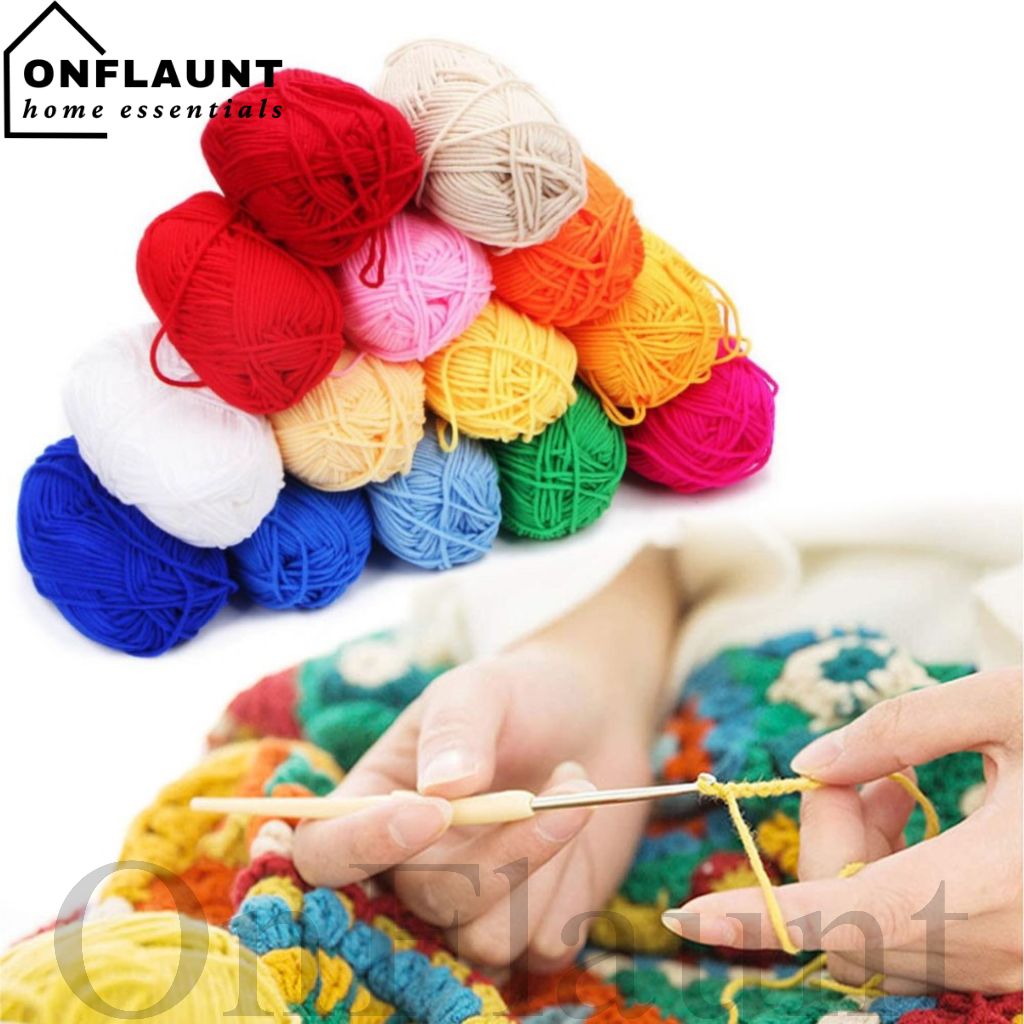 OnFlaunt 1pc 50gram Ball Acrylic Line Wool Yarn Thread Crochet Weave ...