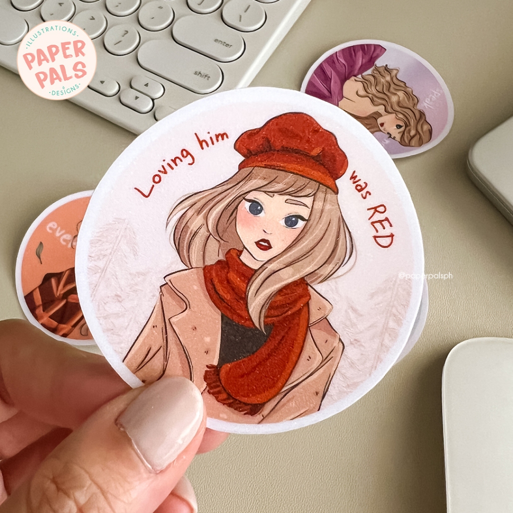 Taylor Swift Fan Art, Taylor Swift Red Era, Taylor Swift Stickers ...