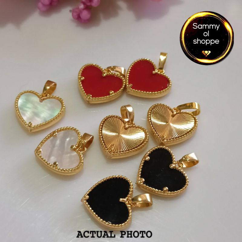 SOS 15mm HEART PENDANT ONLY(Reversible) | Shopee Philippines