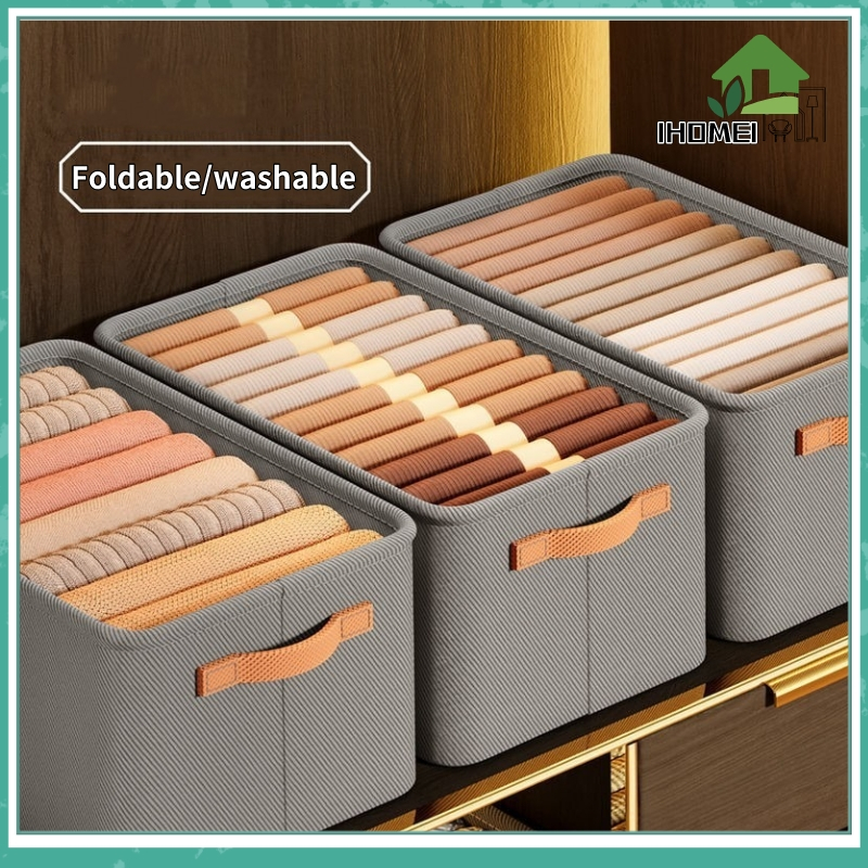 Foldable Clothes Storage Box Wardrobe Closet Organizer Washable ...