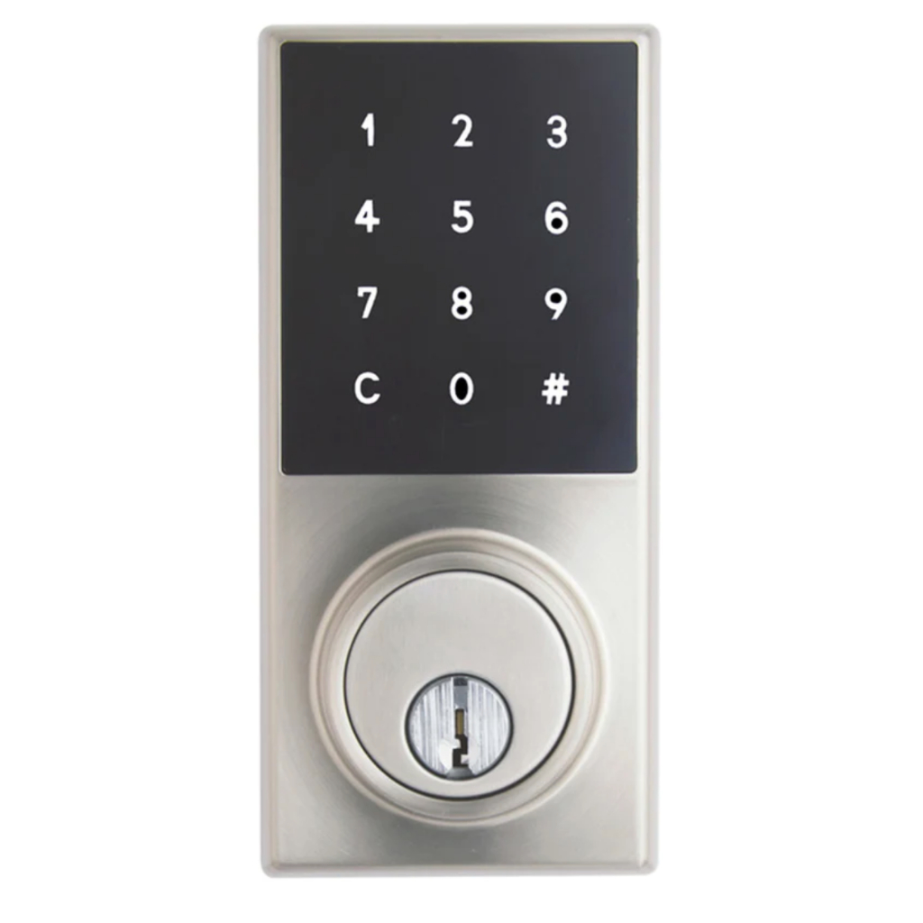 Hafele Digital Deadbolt, Touchscreen with key override (Item Code 637 ...
