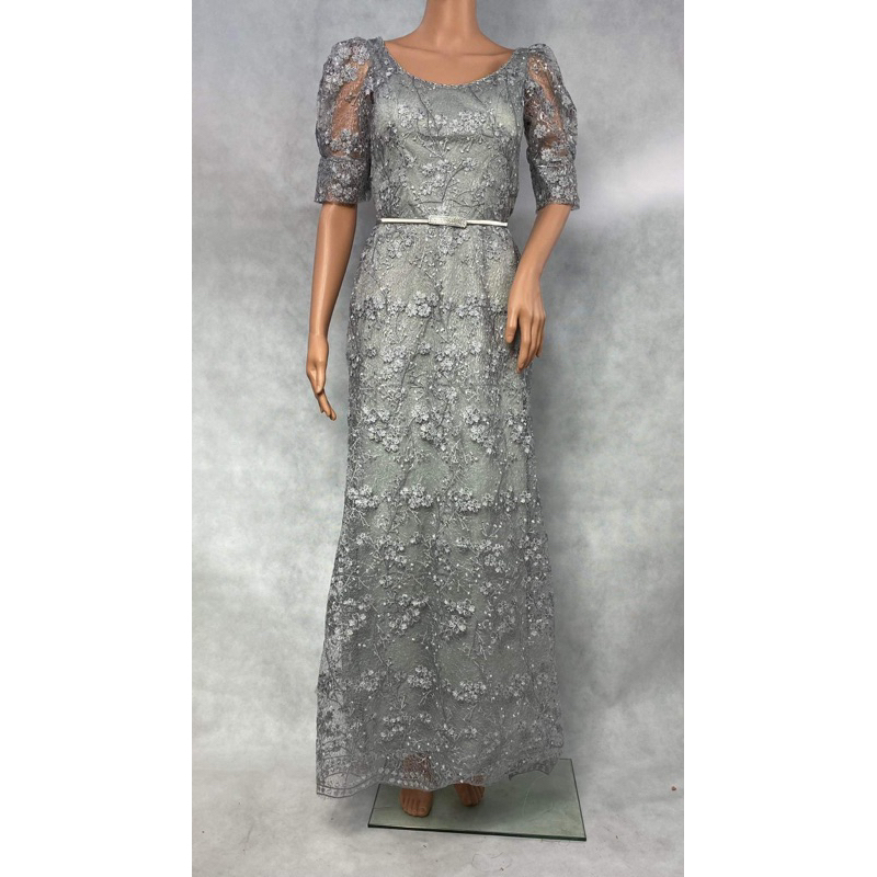 MODERN NINANG OOTD Sponsor Full Lace 3/4 Sleeve Gown | Shopee Philippines