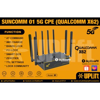SUNCOMM 01 Industrial-Grade 5G CPE Qualcomm X62 Chipset SIM-Based for ...