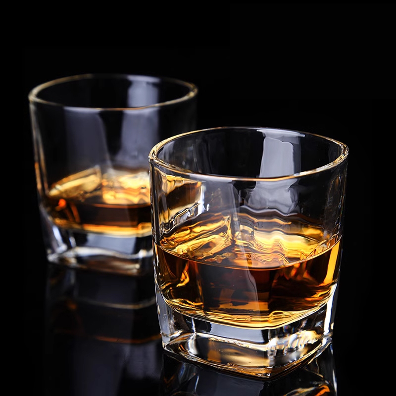 70ml/160ml/285ml Glass square cup Transparent Crystal Glass Cup ...