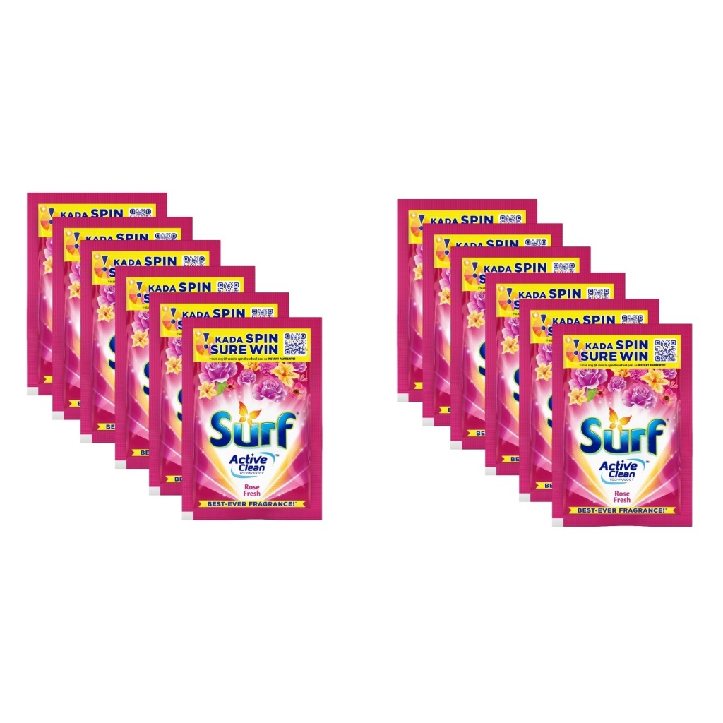 Surf Powder Detergent Rose Fresh 65g 6 Pieces Bundle Of 2 | Shopee ...