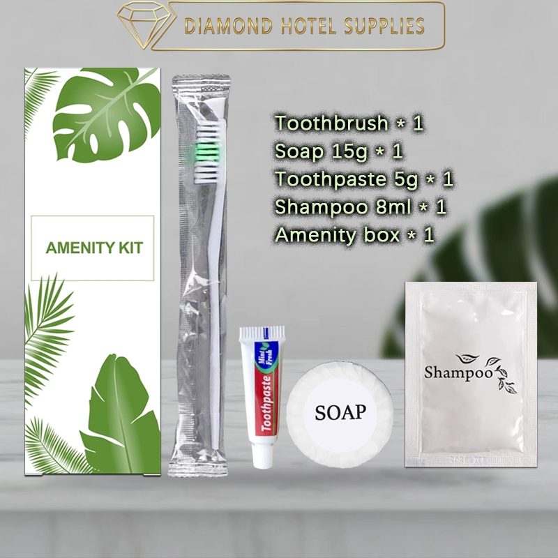 100sets toothbrush,toothpaste,shampoo,soap w/box HOTEL GUEST KIT SET ...