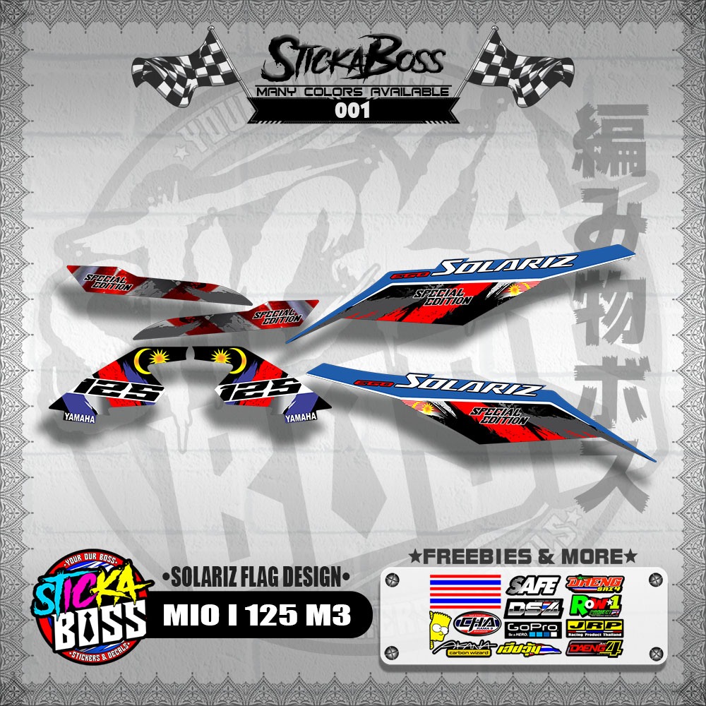 MIO I 125 M3 MALAYSIAN DECALS ( SOLARIZ FLAG DESIGN )【WITH FREEBIES ...