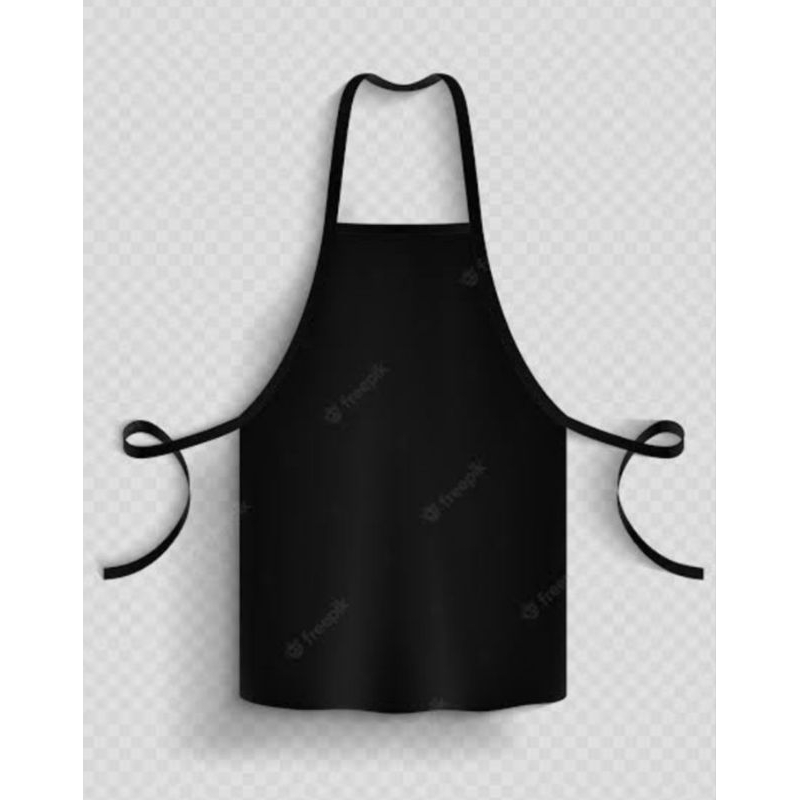 Black Bib Apron (NO POCKET) Kitchen Chef Apron (24"length) | Shopee ...