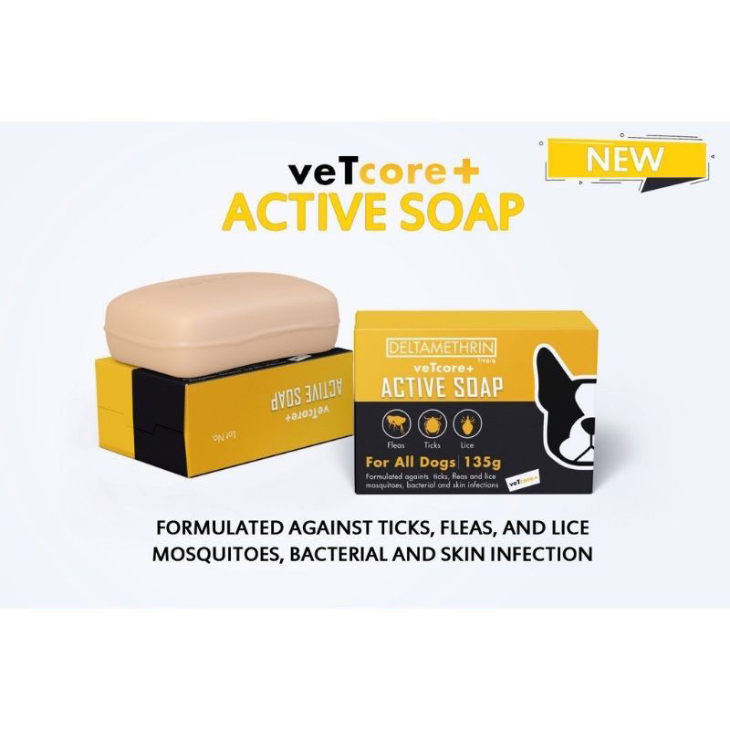 Vetcore + Active Soap For Dogs 135g | Shopee Philippines