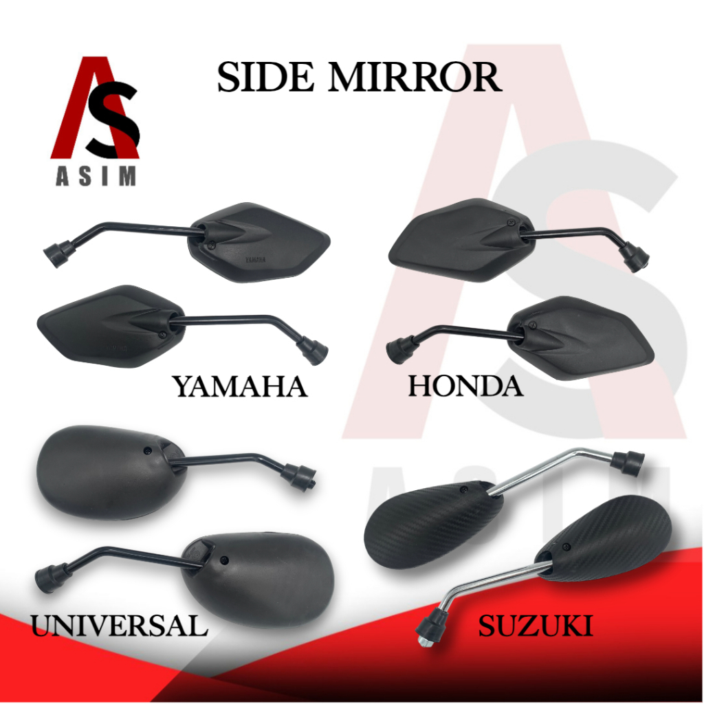 ASIM MOTORCYCLE 4 TYPES OF SIDE MIRROR FOR MOTORCYCLE | Shopee Philippines