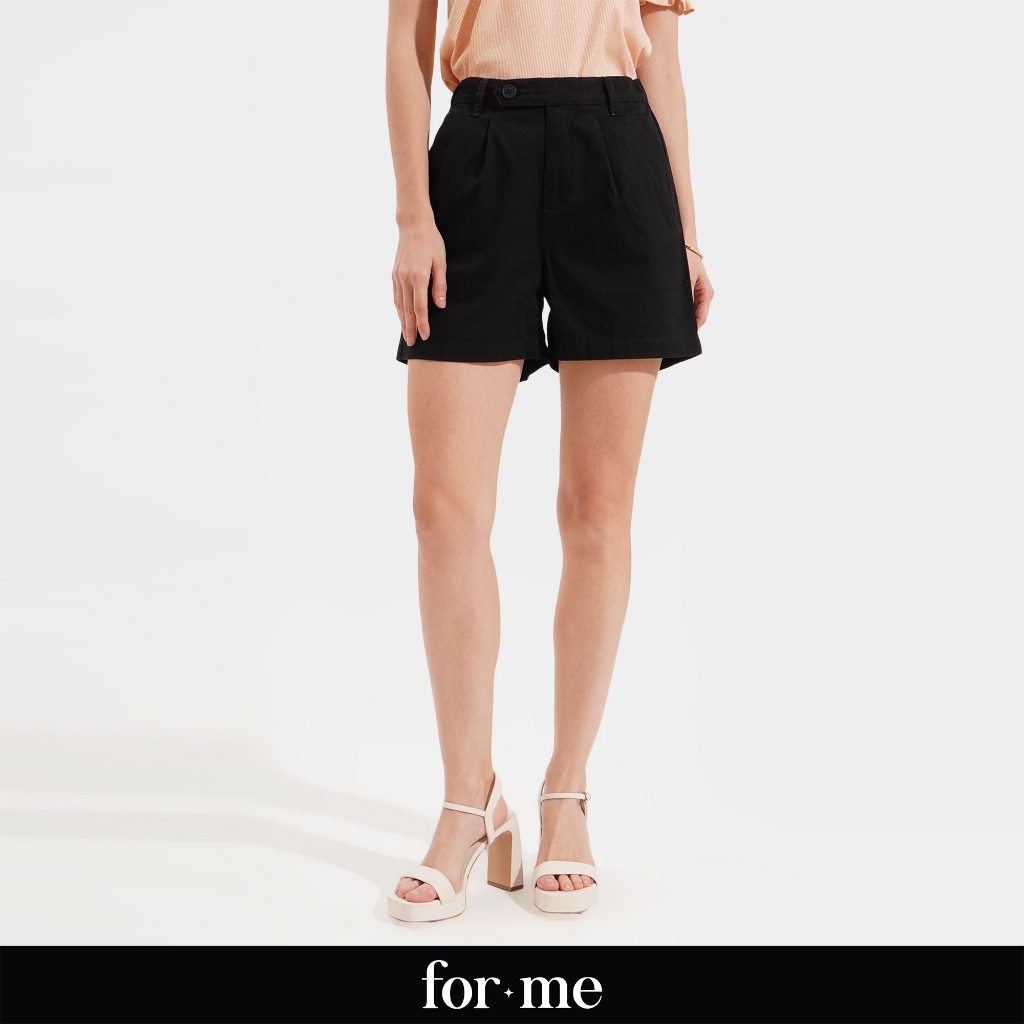 ForMe Tab Pull Up Cozy Shorts for Women (Black/Olive) | Shopee Philippines
