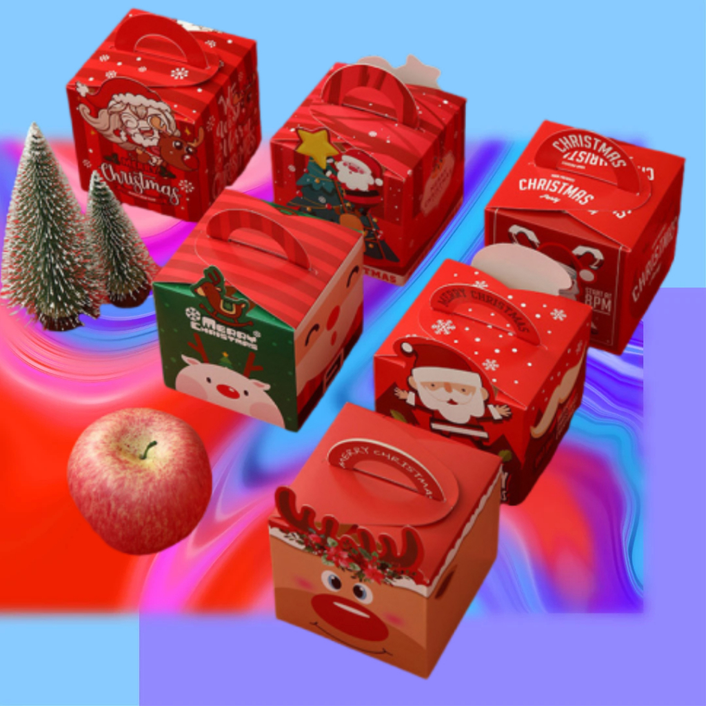 Christmas Eve Apple Packaging Box Christmas Fruit Gift Box Hexagonal ...