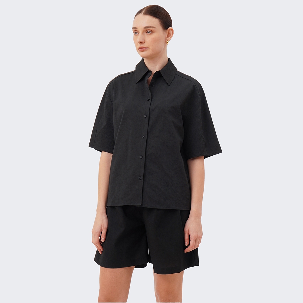 BOCU Women's Cocoon Shoulder Button-Up Shirt - The New Standard ...