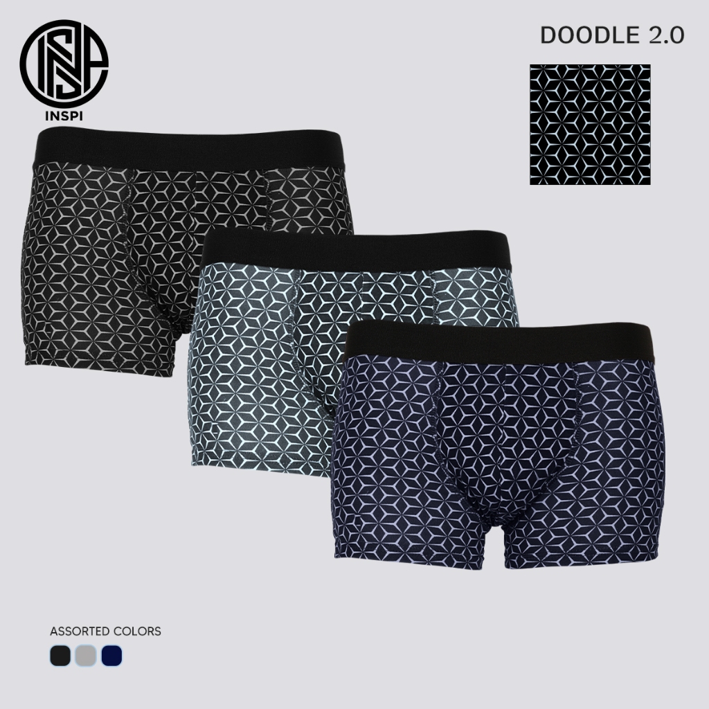 INSPI 3pcs Set Printed Boxer Brief for Men Boxers Shorts Underwear ...