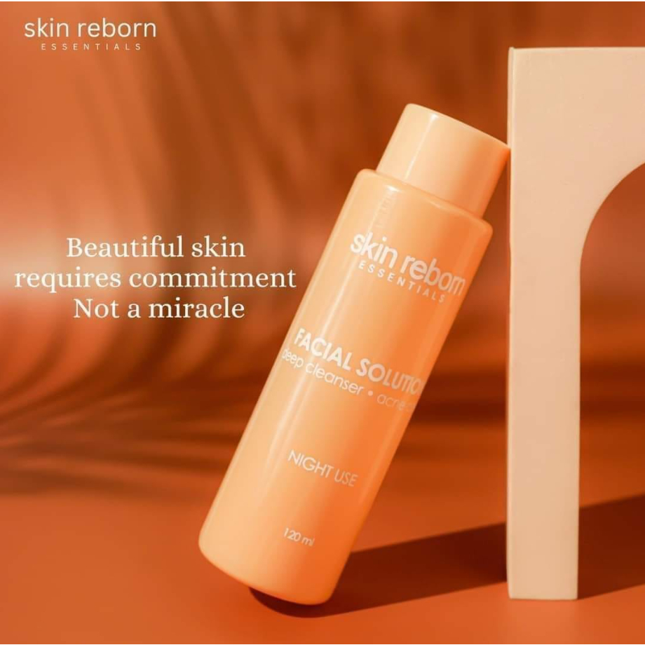 Skin Reborn Facial Solution Toner 120ml (Deep Cleanser, Acne Care ...