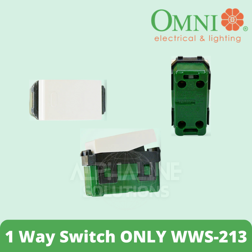 Omni Wide Series 1 Way Switches with Plate WWS-213 1 Gang, 2 Gang, 3 ...