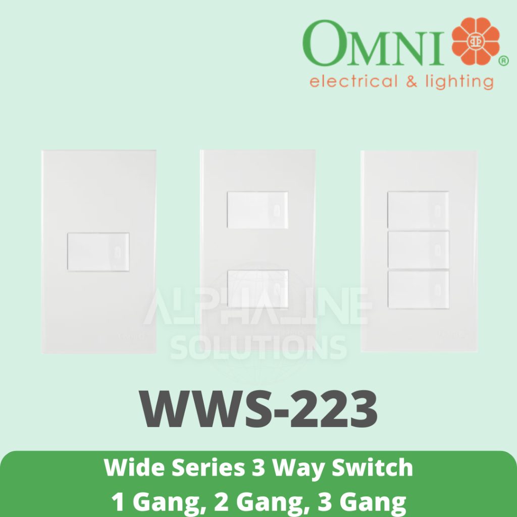 Omni Wide Series 3 WAY SWITCH WWS-223 1 Gang, 2 Gang, 3 Gang | Shopee Philippines