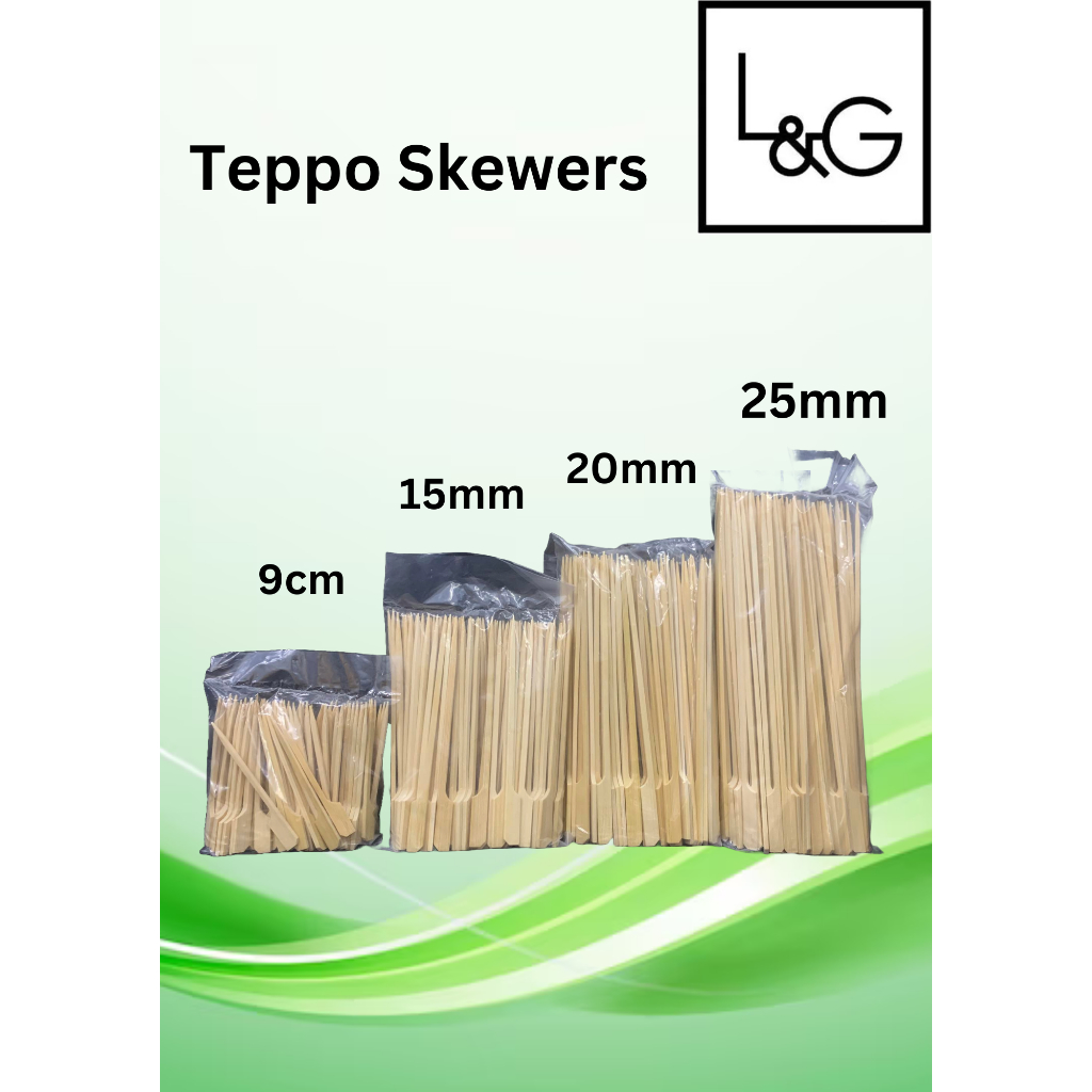 100pcs Teppo Skewers 9cm/15cm/20cm/25cm | Shopee Philippines
