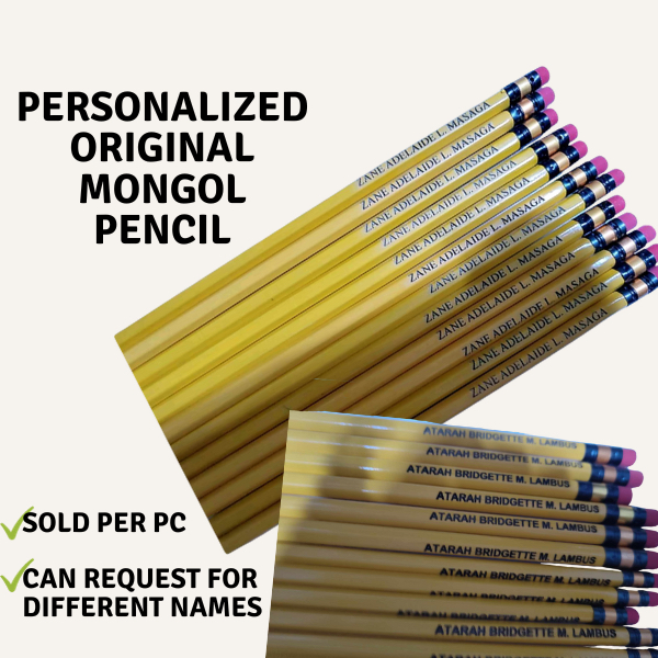 Personalized Pencil | Original Mongol 1, 2, and XL 1 PC | Laser ...
