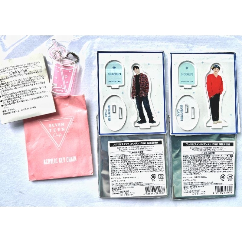 Official SVT Seventeen Member Acrylic Stand and Keychain Japan Merch ...
