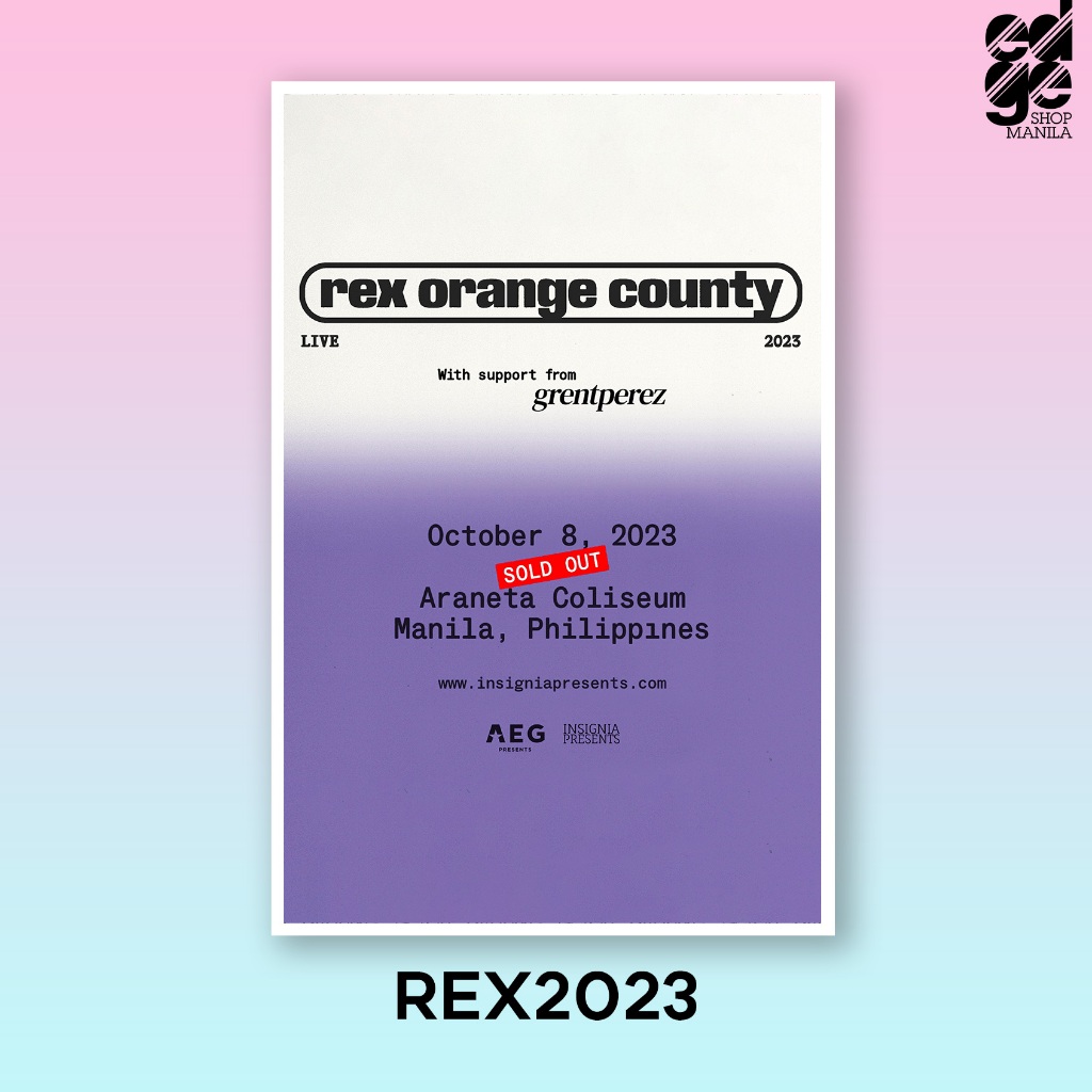 REX ORANGE COUNTY IN MANILA Concert Posters ( 305mm x 470mm ) | Shopee ...