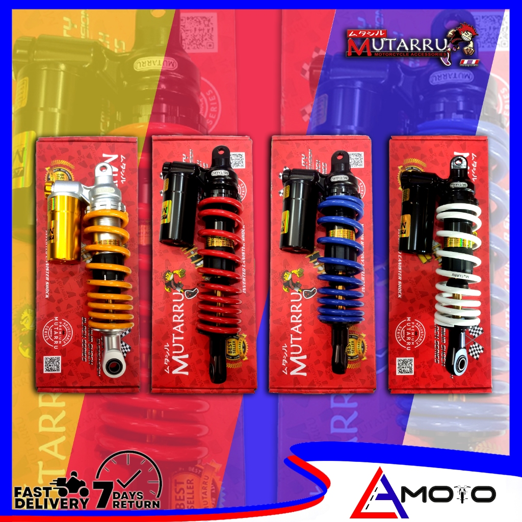 ORIGINAL MUTARRU INVERTED REAR SHOCK V2 ADJUSTABLE REBOUND FOR FINO / SOULTY / SPORTY / M3 / 285 ...