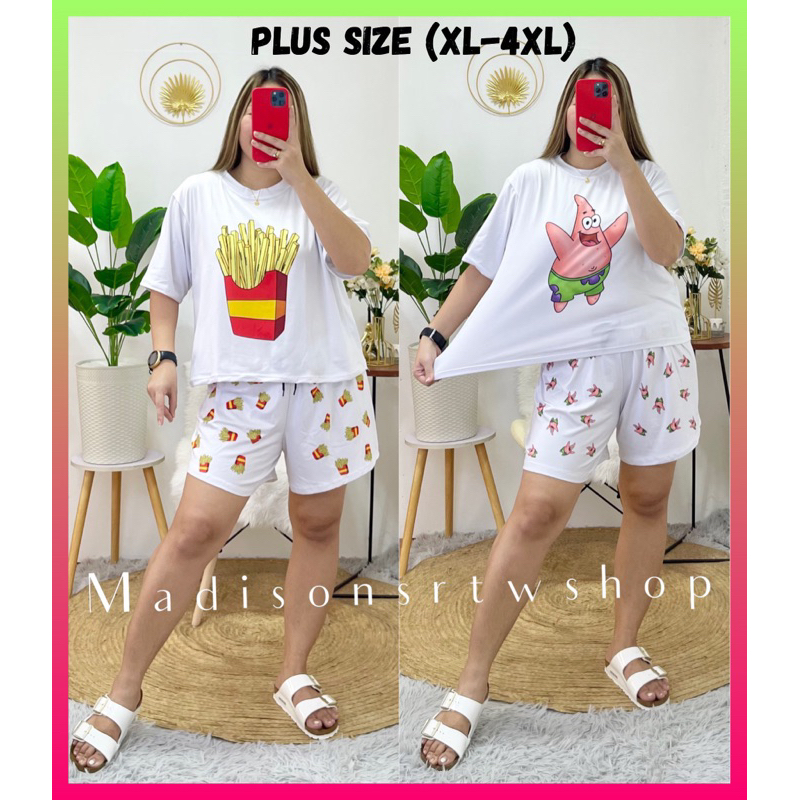 PLUS SIZE GRAPHIC TERNO SHORT XL-4XL | Shopee Philippines