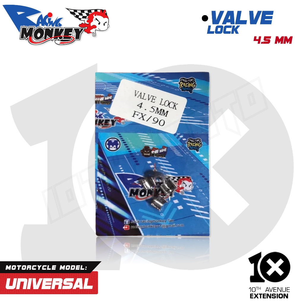 10thX Racing Monkey Valve Lock 4.5mm or 5 MM (4pcs) for Motorcycle ...