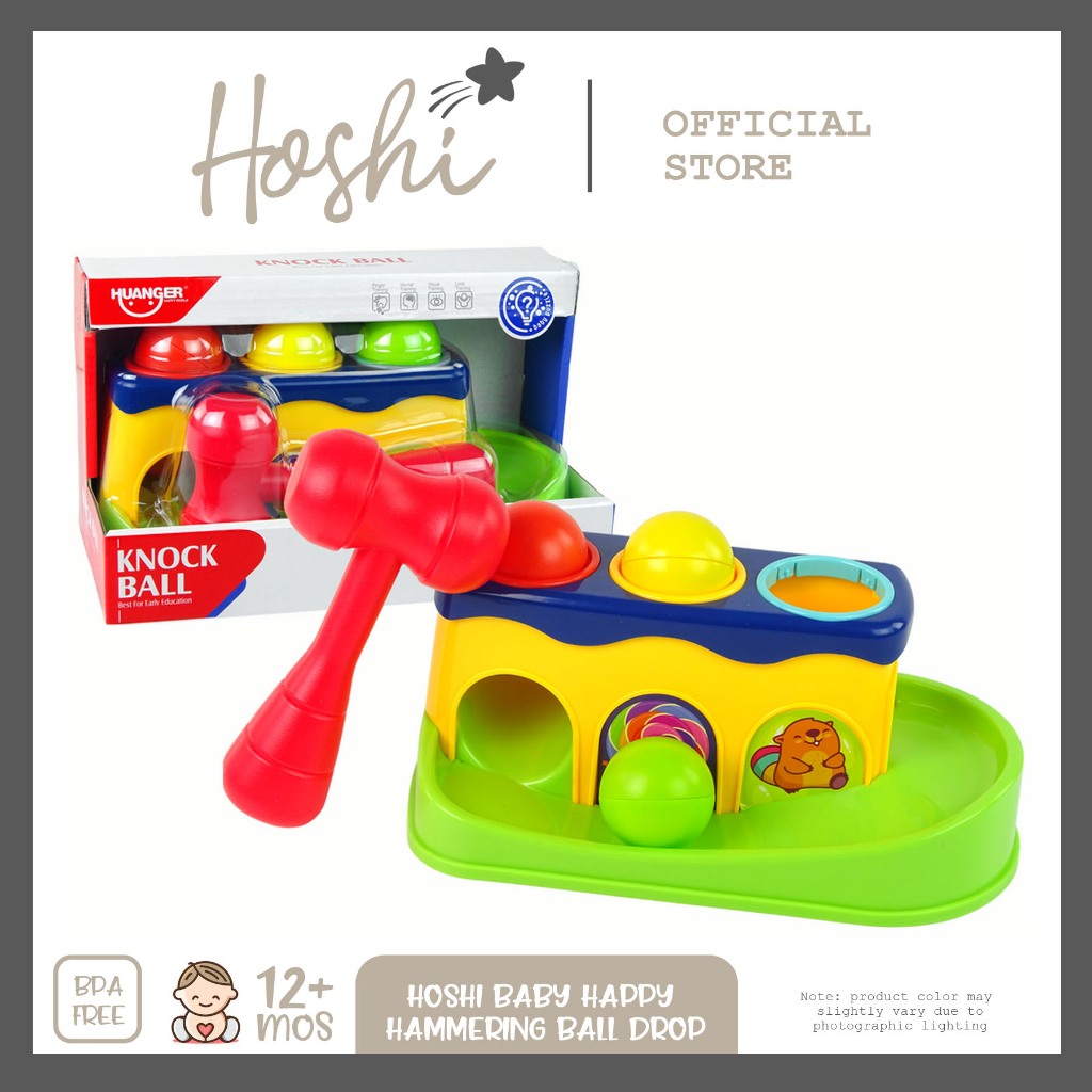 Hoshi Baby Happy Hammer and Ball Drop with Track, Montessori ...