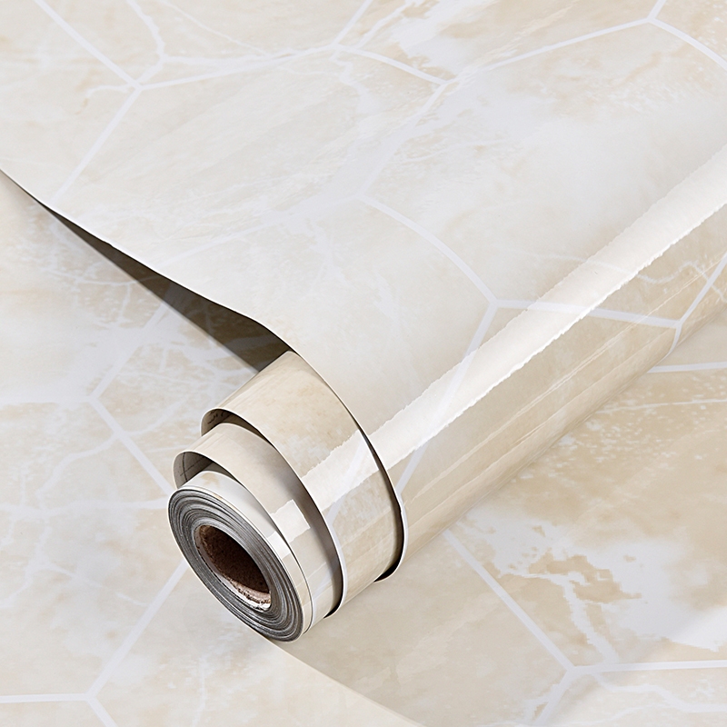 Width Marble Wallpaper Contact Paper Waterproof Oil-proof Wall Stickers PVC Self Adhesive ...