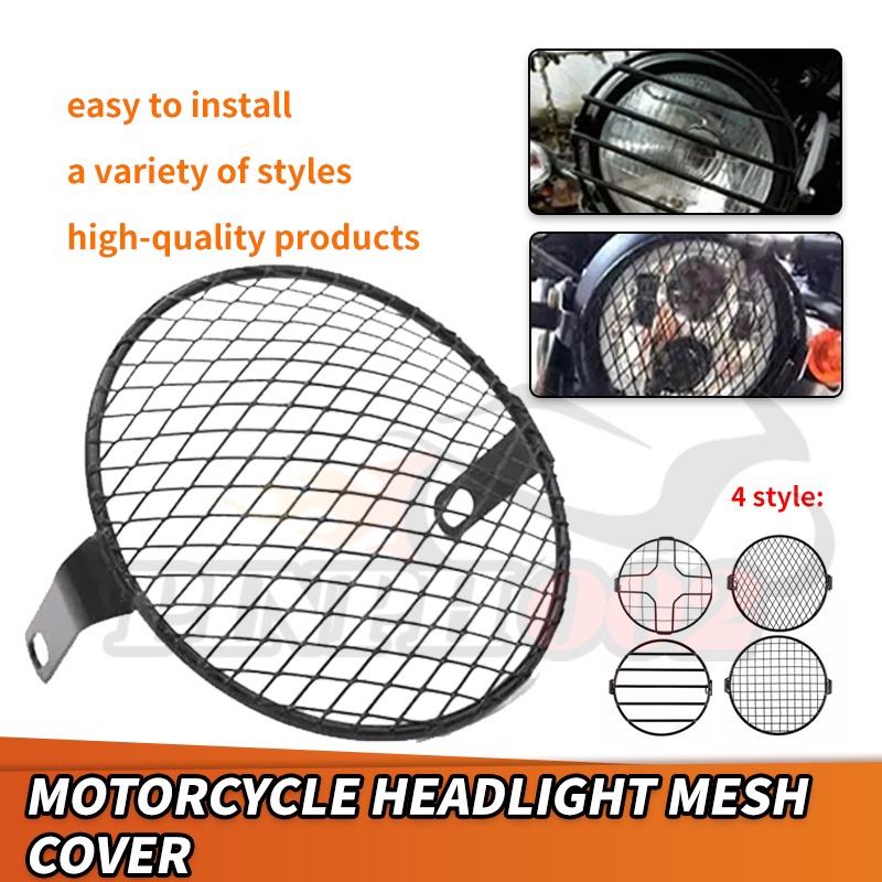 Motorcycle Headlamp Net Cover Cross Grille Headlamp Net Cover Retro ...