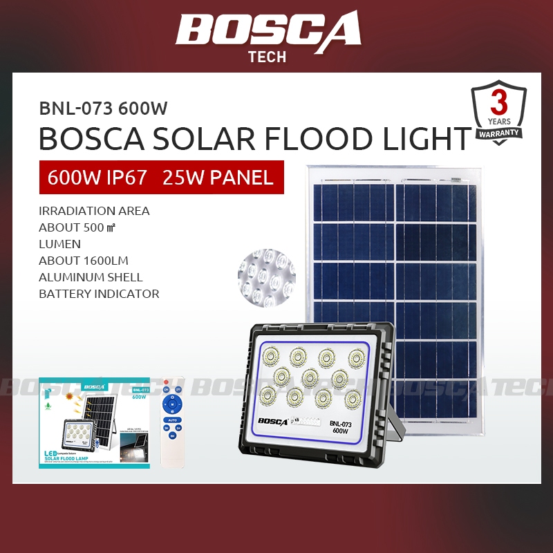 BOSCA Solar Flood Light BNL-073 IP67 600W Aluminum shell remote control ...