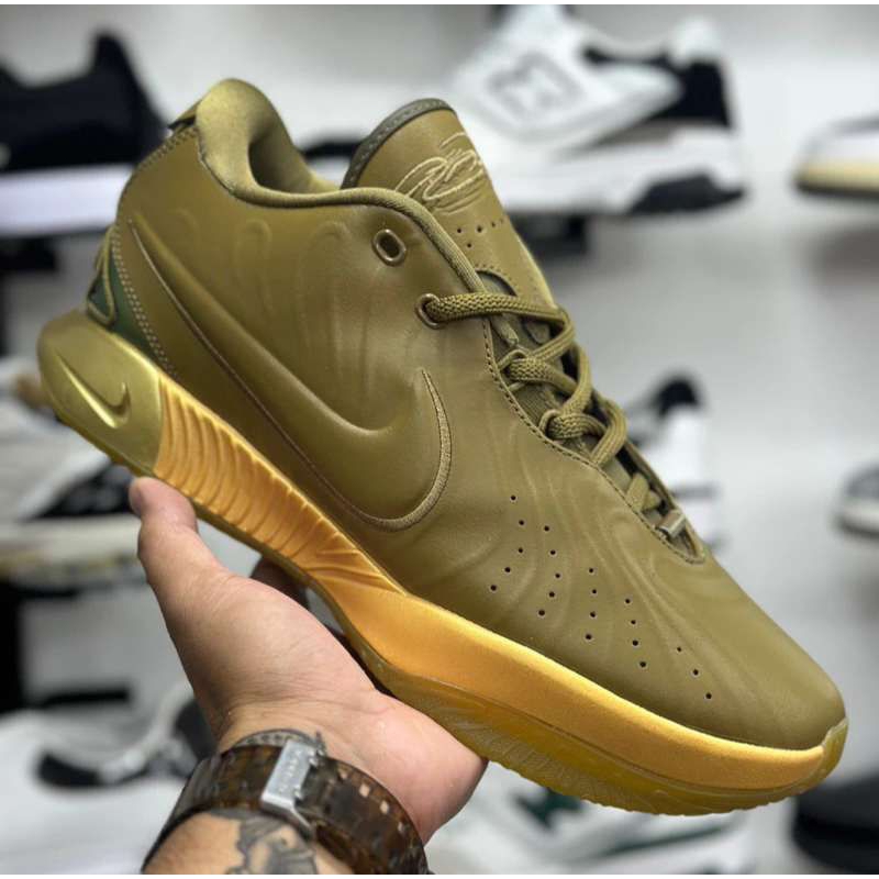 Lebron 21 Gold green Topgrade quality shoes | Shopee Philippines