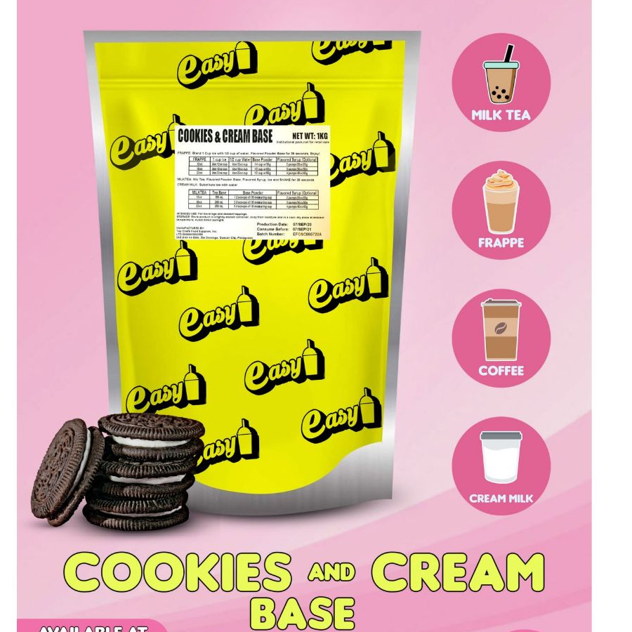EASY BRAND COOKIES AND CREAM 1KG | Shopee Philippines