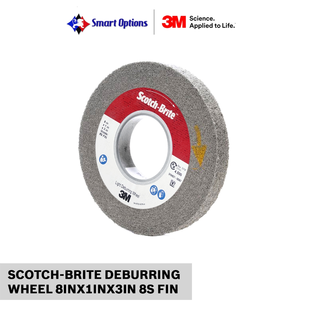 3M SCOTCH-BRITE™ LIGHT DEBURRING WHEEL 8S FIN 8INX1INX3IN | Shopee ...