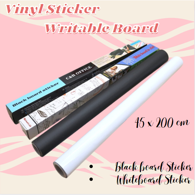 Blackboard & Whiteboard Stickers Removable Vinyl Draw Erasable 45*200cm ...