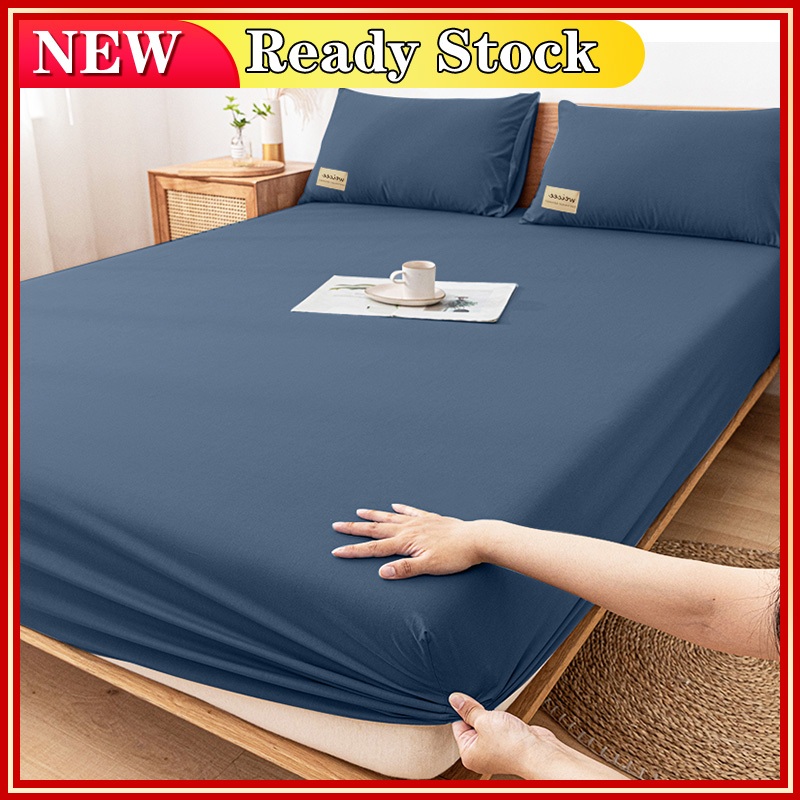 3 in 1 Plain Bedsheet No Lukot No Gusot Bedsheet Queen Size Bed Sheet ...