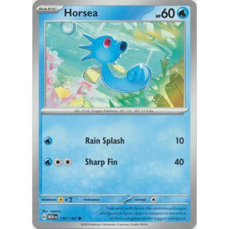 [EN] [MEW] 116/165 - Horsea - Common - SV03.5: 151 - Pokemon TCG Card ...
